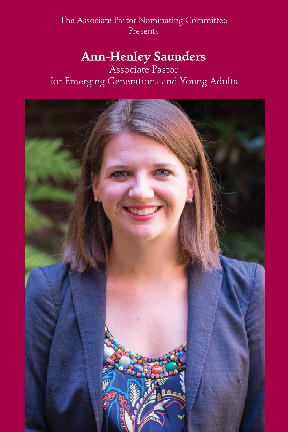 Ann-Henley Saunders Brochure by First Presbyterian Church of Atlanta ...