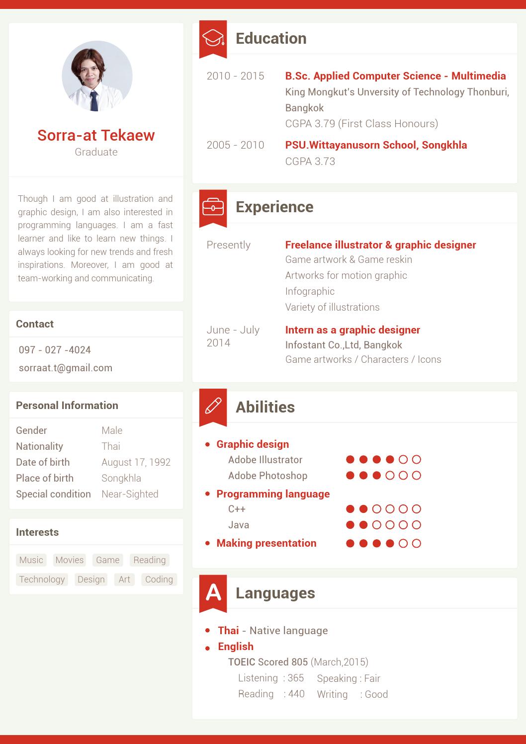 [Sorra-at] Illustrator & Graphic designer resume 2015 by Sorra-at - Issuu