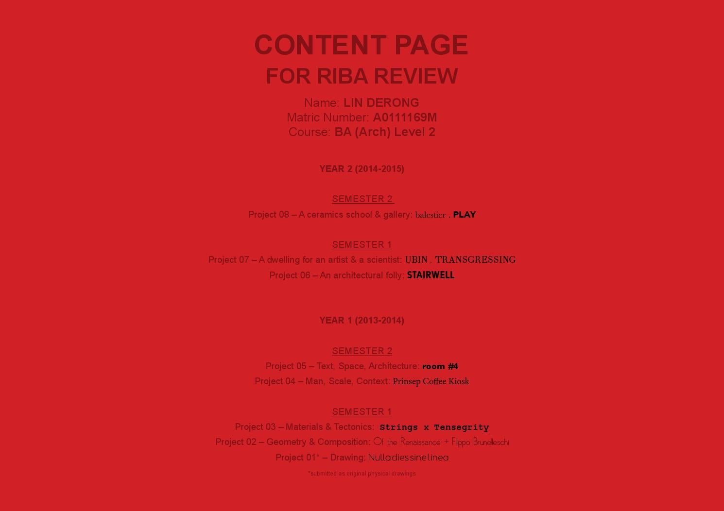 A0111169M for RIBA Review 2015 by Lin Derong - Issuu