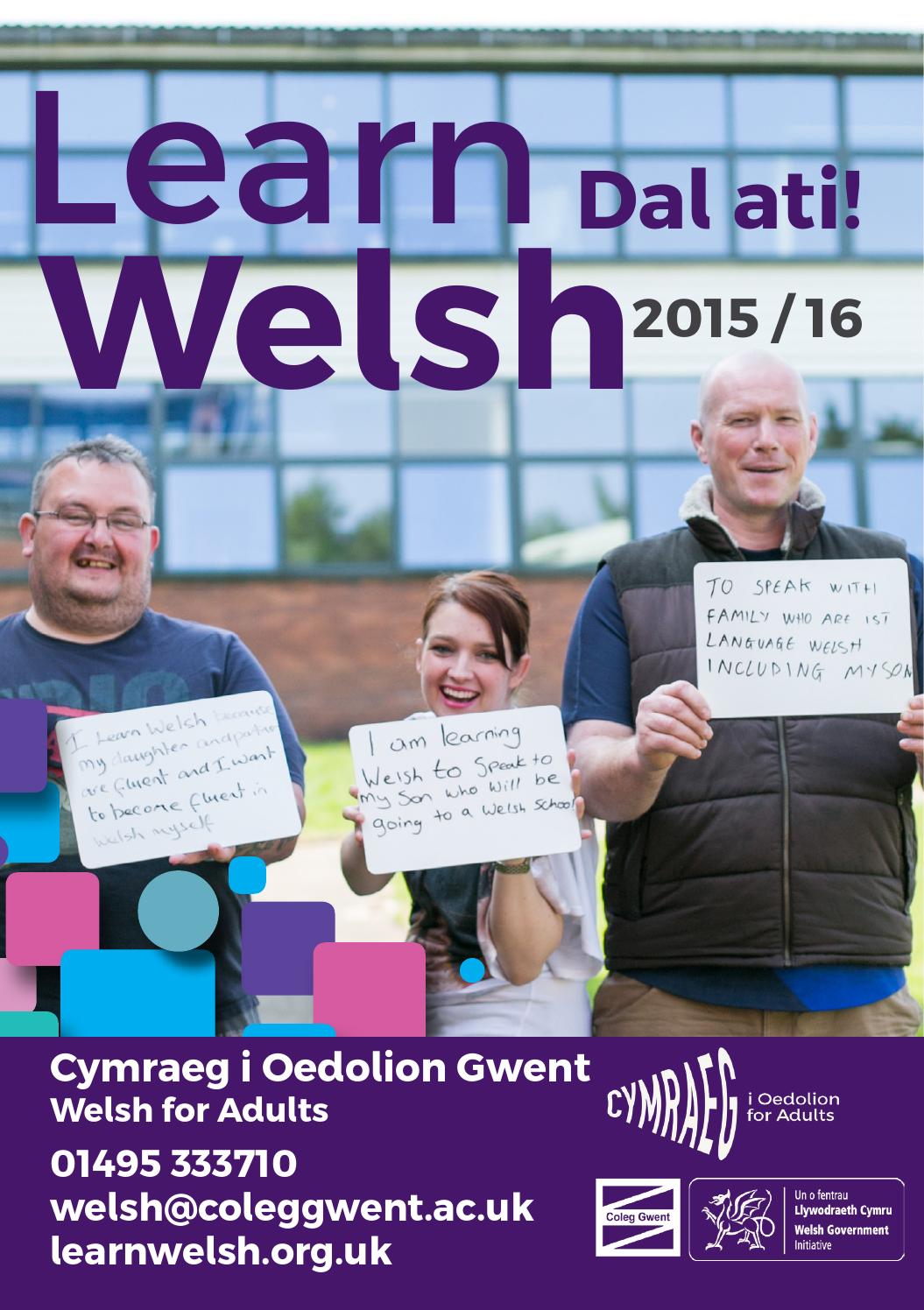 Learn Welsh 2015-16 by Learn Welsh Gwent | Dysgu Cymraeg Gwent - Issuu