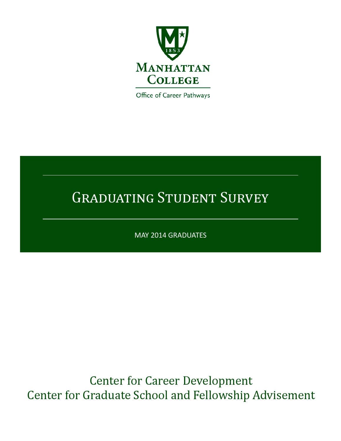 Graduating Student Survey by Manhattan College - Issuu