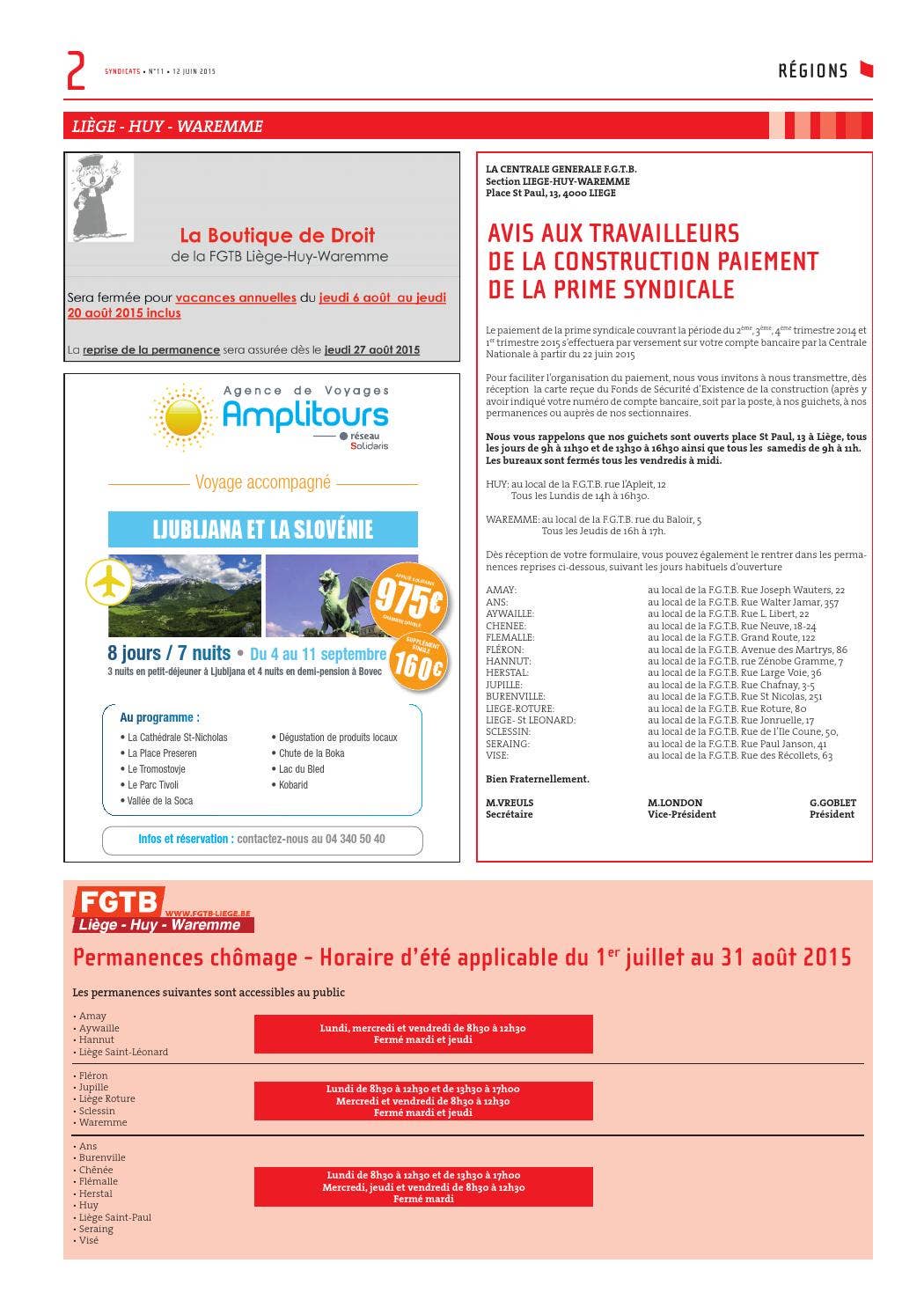 FGTB - Syndicats n° 11 de 2015 by FGTB - Issuu