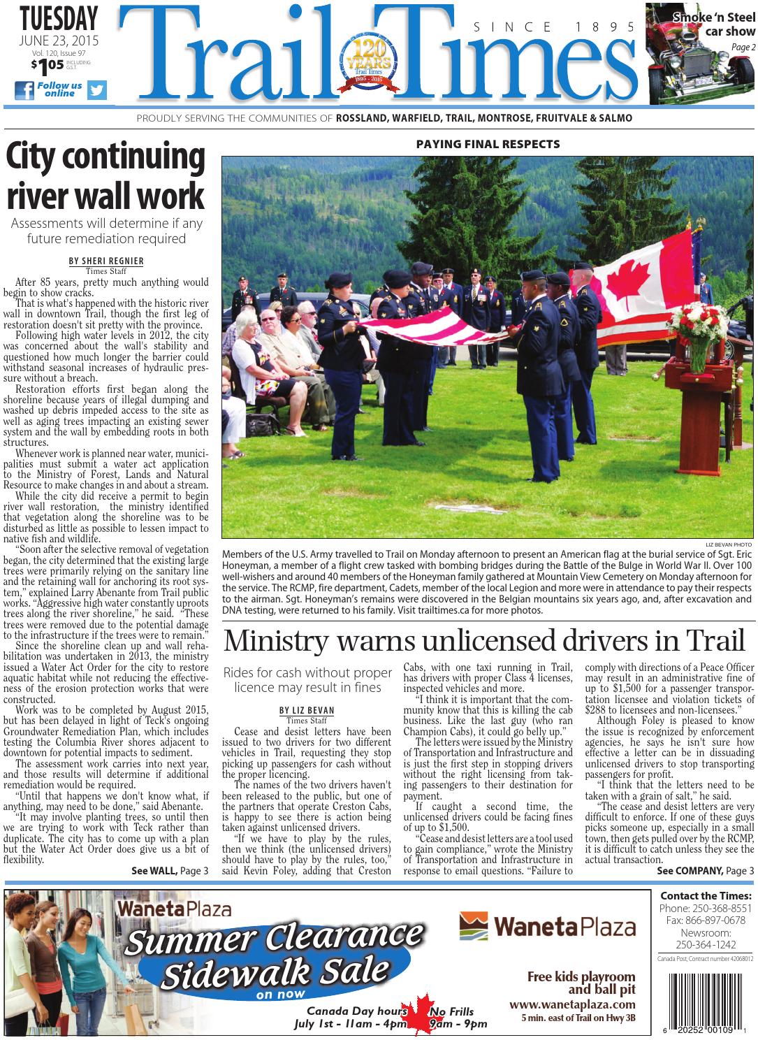 Trail Daily Times, June 23, 2015 by Black Press Media Group - Issuu