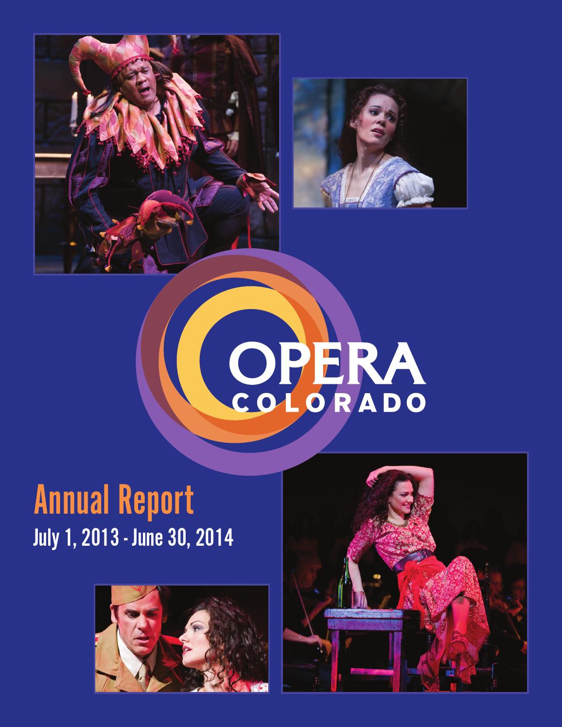 2014 Annual Report by Opera Colorado - Issuu