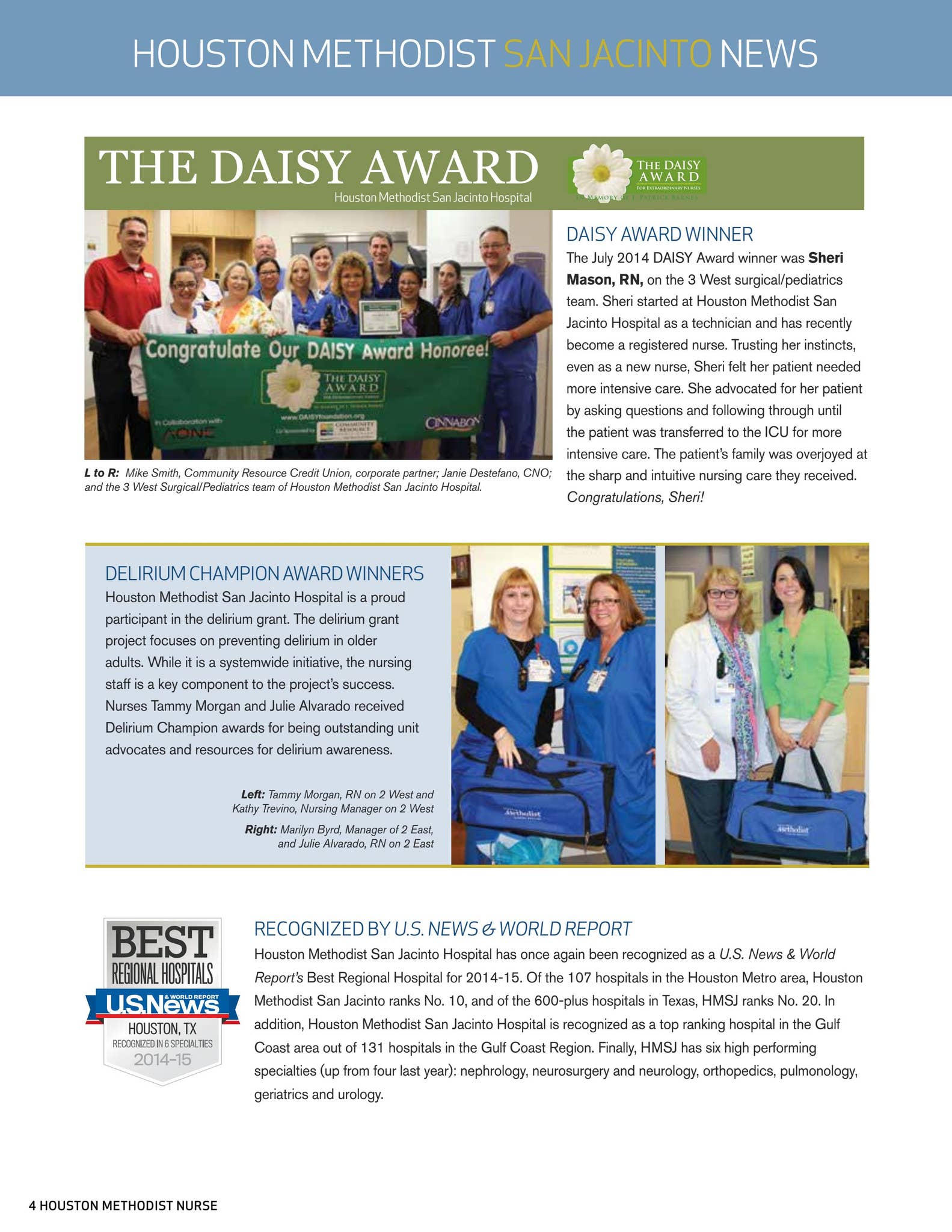 Houston Methodist Nurse July/Aug 2014 by Houston Methodist Professional ...