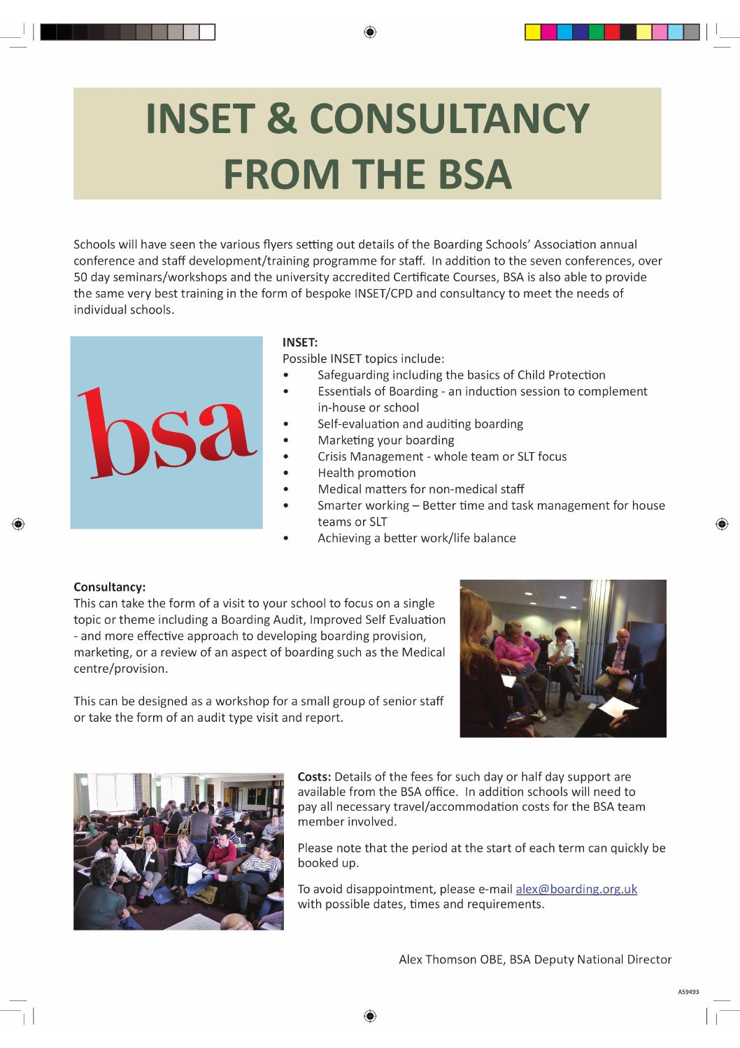 Bsa inset & consultancy flyer by Boarding Schools' Association - Issuu