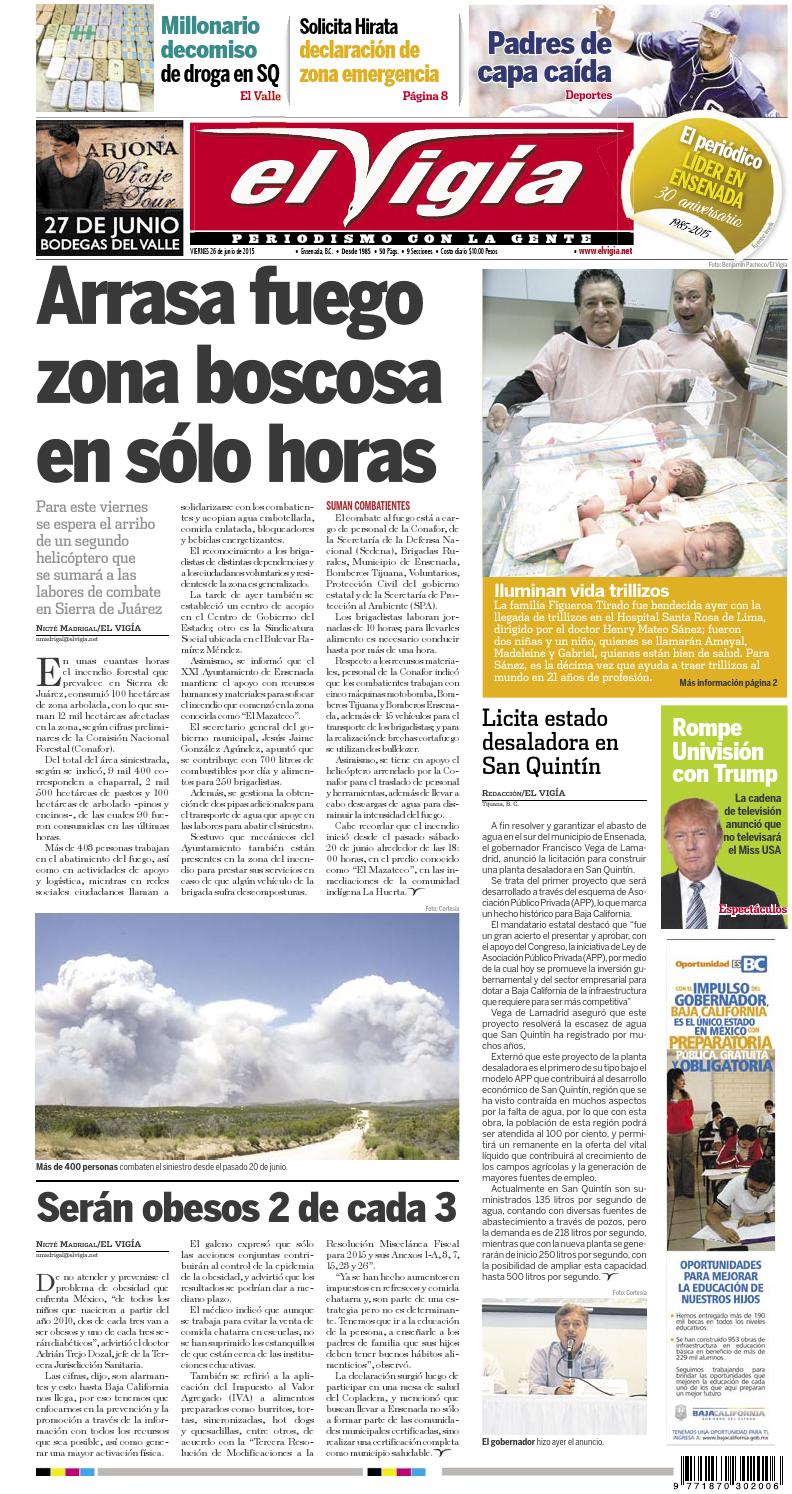 Periódico El Vigía, 26 de junio de 2015 by Editorial El Vigia - Issuu