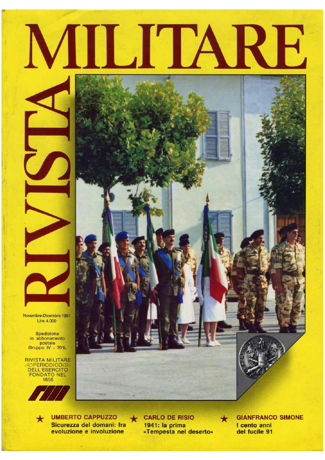 RIVISTA MILITARE 1991 N.6 by Biblioteca Militare - Issuu