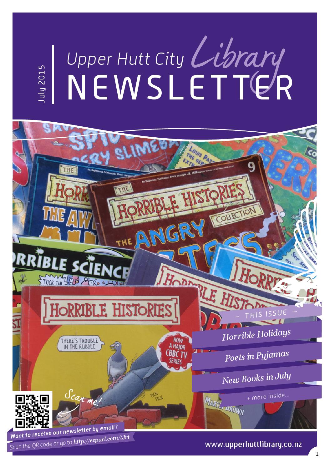 Upper Hutt City Library Newsletter July 2015 by Upper Hutt City Libraries - Issuu