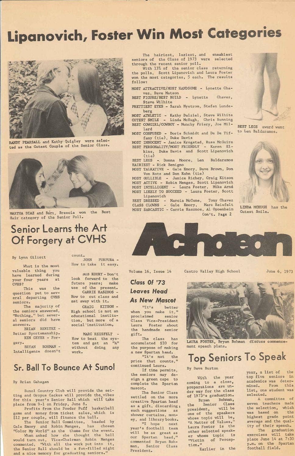 Graduation 1973 by The Castro Valley High School Olympian - Issuu