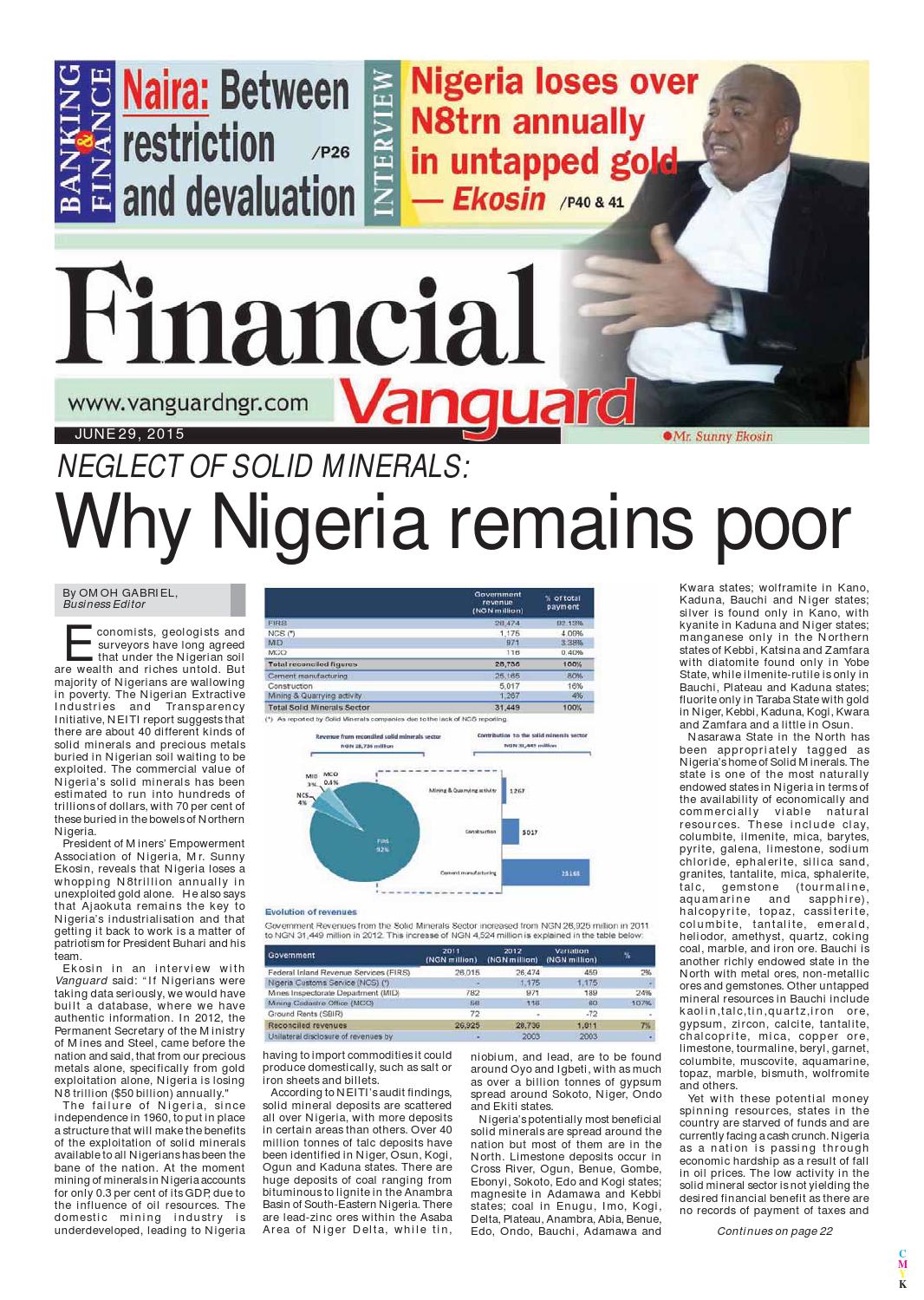 Why Nigeria remains poor by Vanguard Media Limited - Issuu
