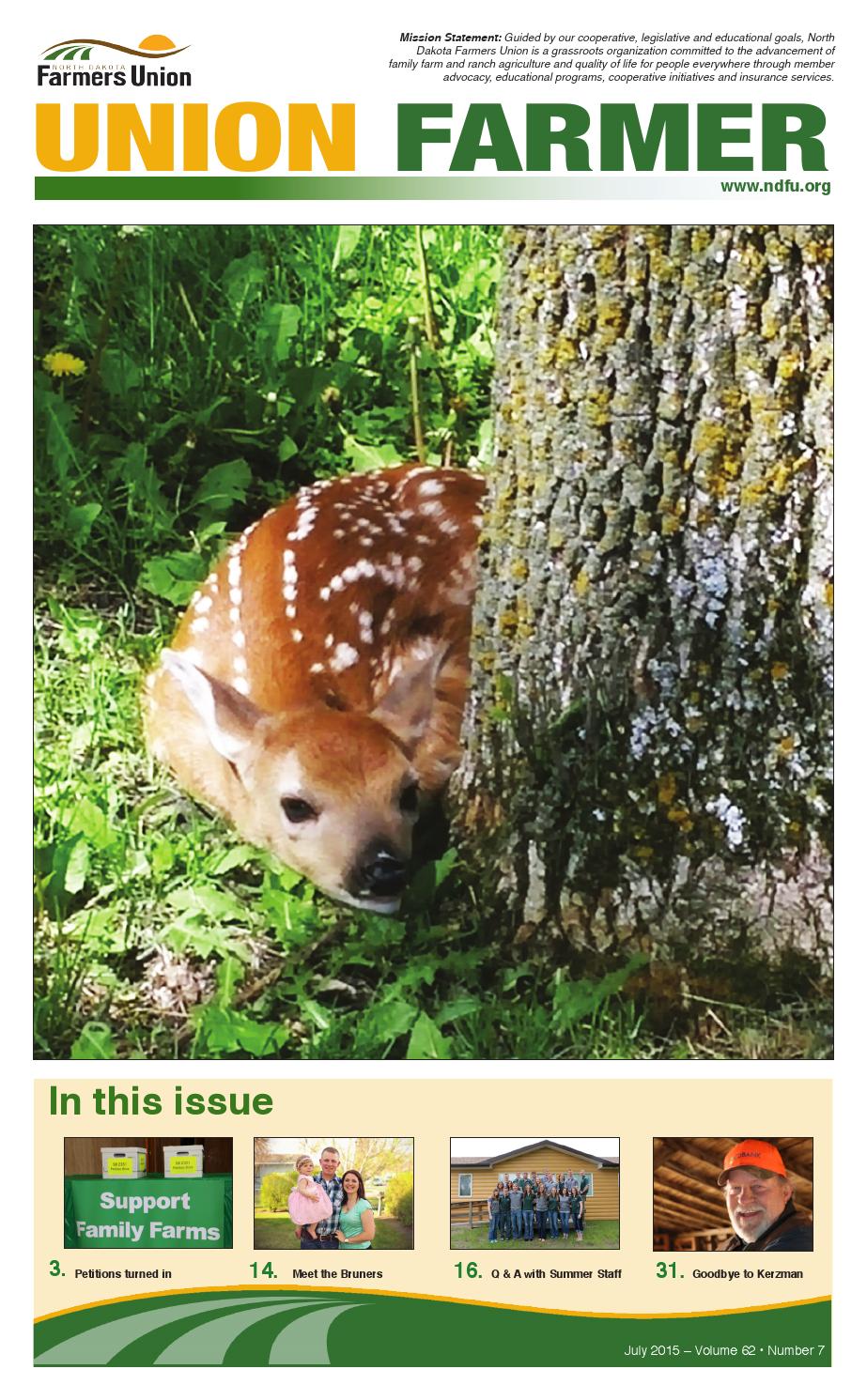 Union Farmer July 2015 by North Dakota Farmers Union - Issuu