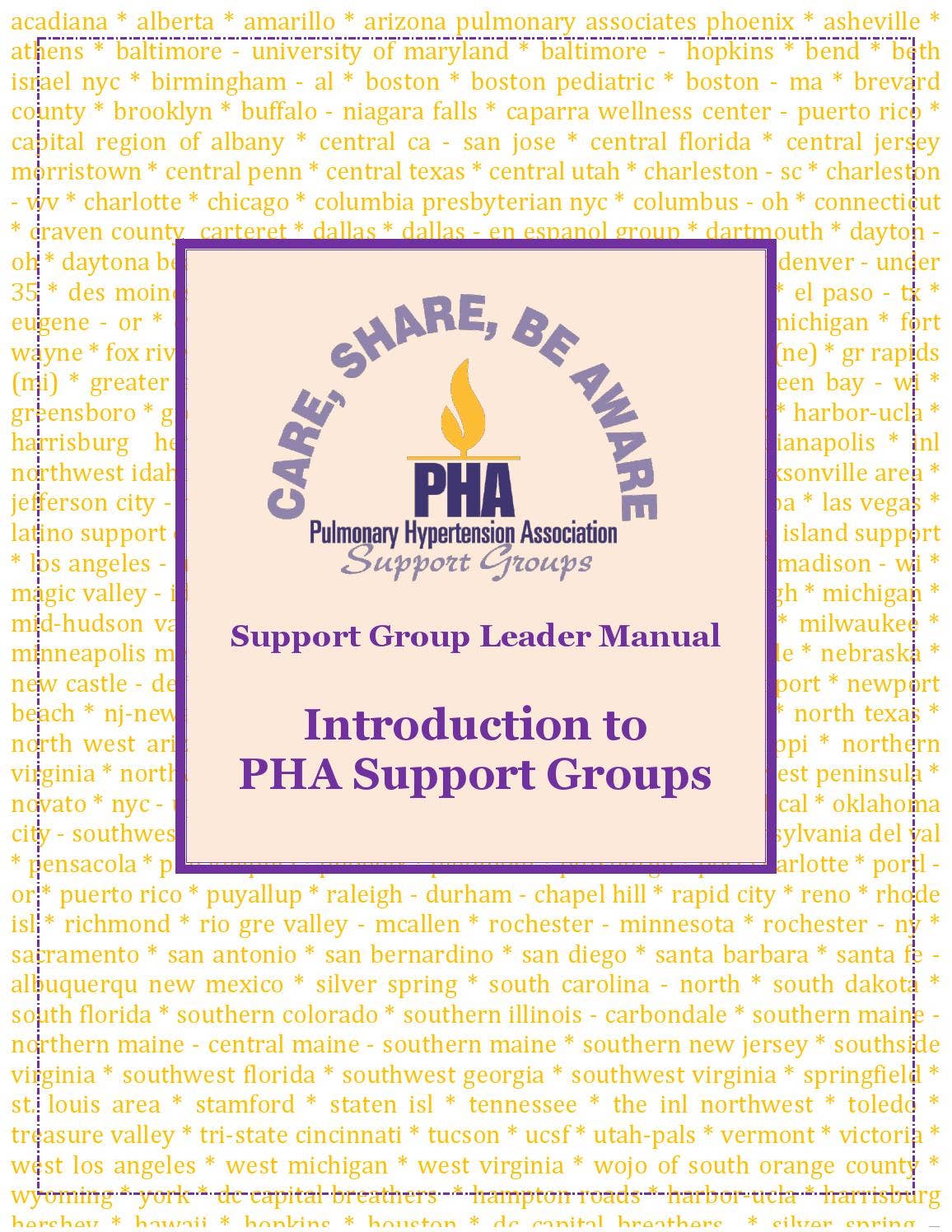 PHA Support Group Leadership Manual 2013 - PART 1 by Pulmonary ...