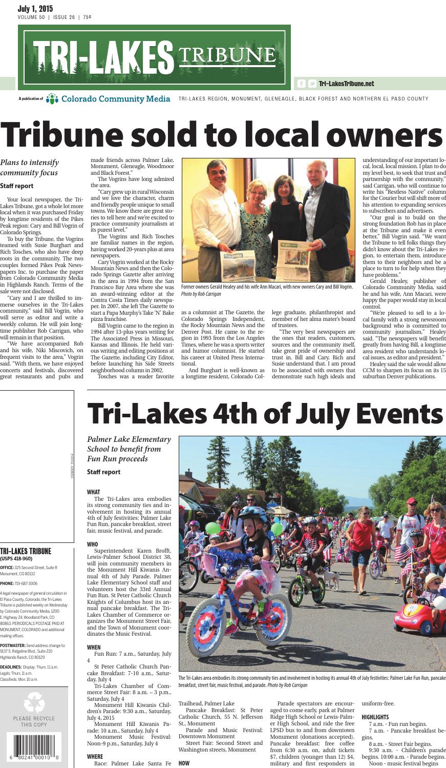 Tri-Lakes Tribune 0701 by Colorado Community Media - Issuu