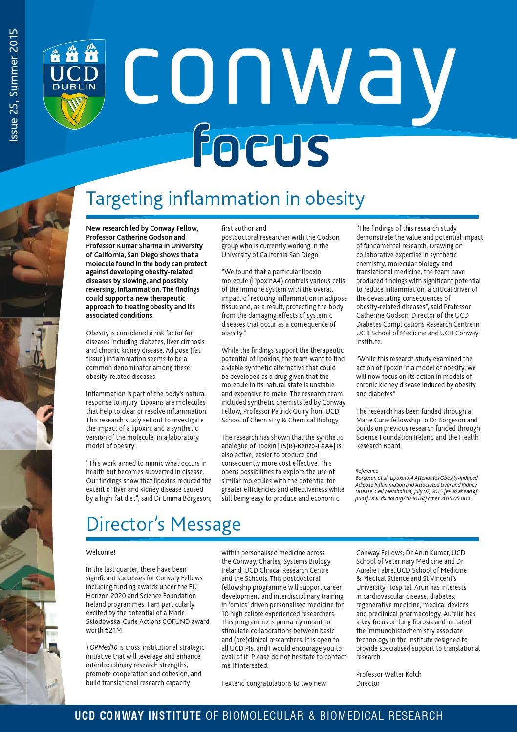 UCD Conway Focus Summer 2015 by UCD Conway Institute - Issuu