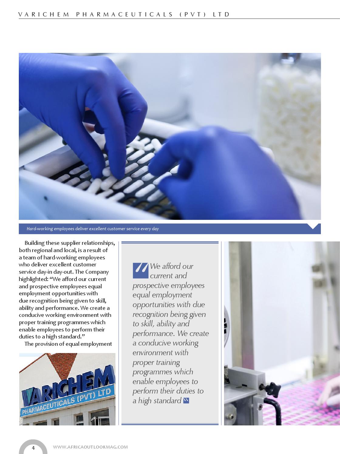 VARICHEM PHARMACEUTICALS (PVT) LTD by Outlook Publishing - Issuu