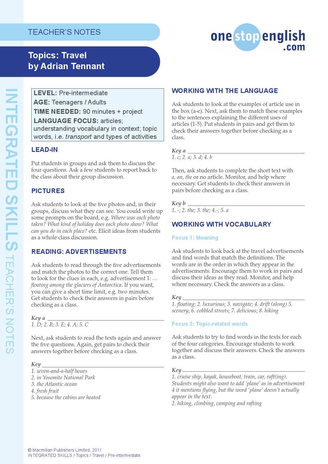Topics travel pre intermediate by Tanjapan - Issuu