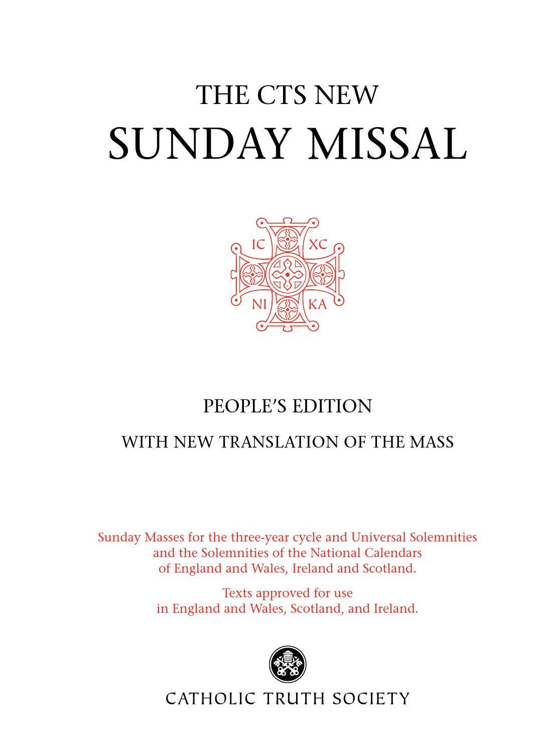 Sunday Missal (Sample) by Catholic Truth Society - Issuu