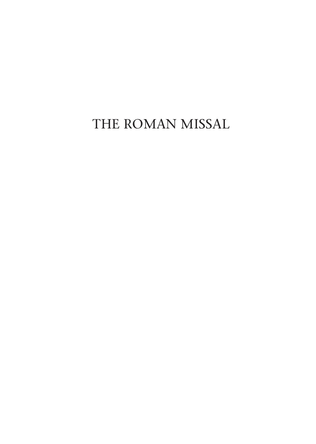 Roman Missal (Sample) by Catholic Truth Society - Issuu
