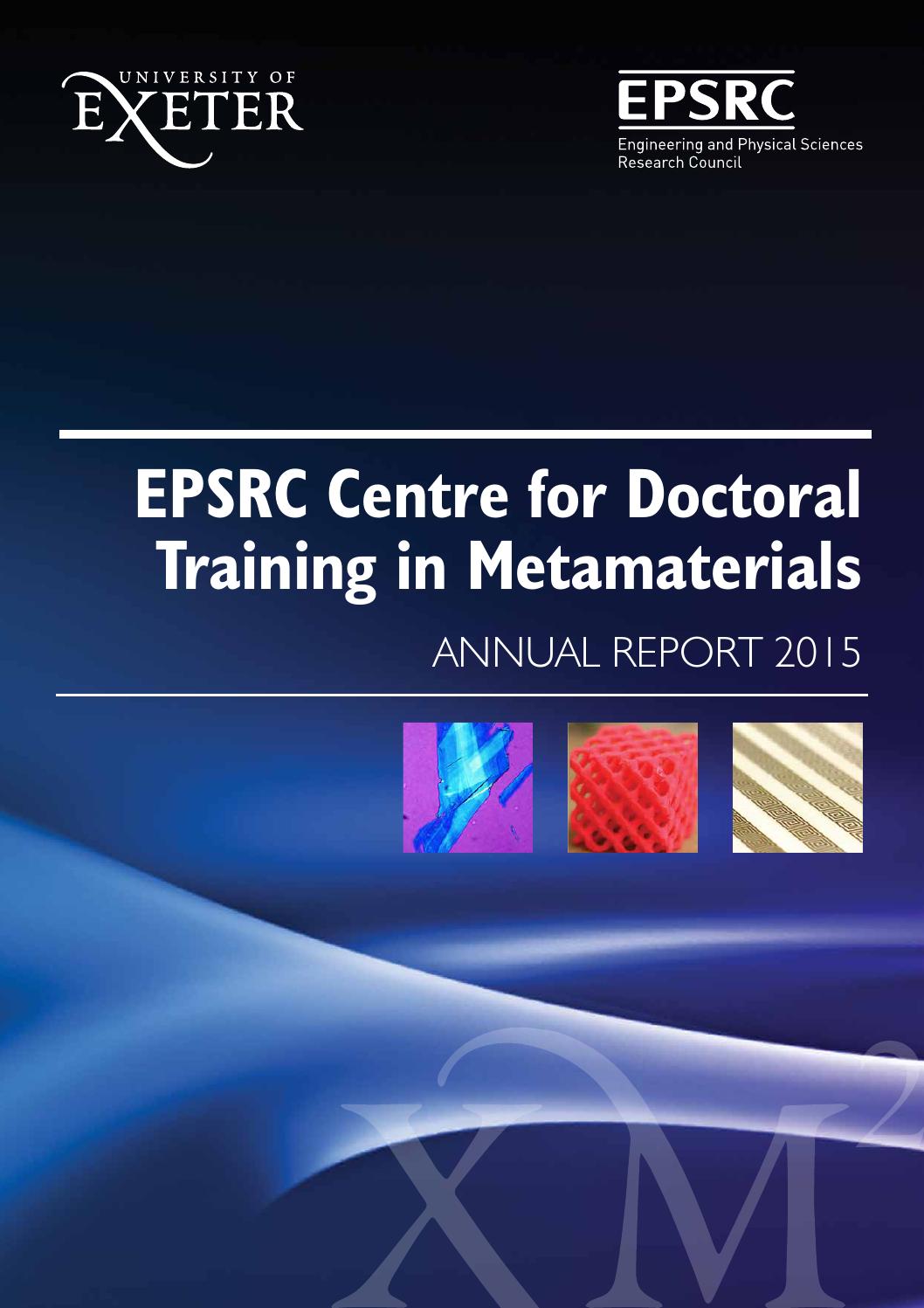 EPSRC Centre for Doctoral Training in Metamaterials – Annual Report by University of Exeter - Issuu