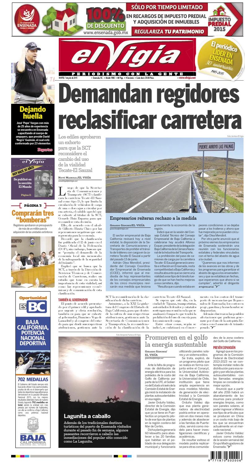 Periódico El Vigía, 7 de julio de 2015 by Editorial El Vigia - Issuu