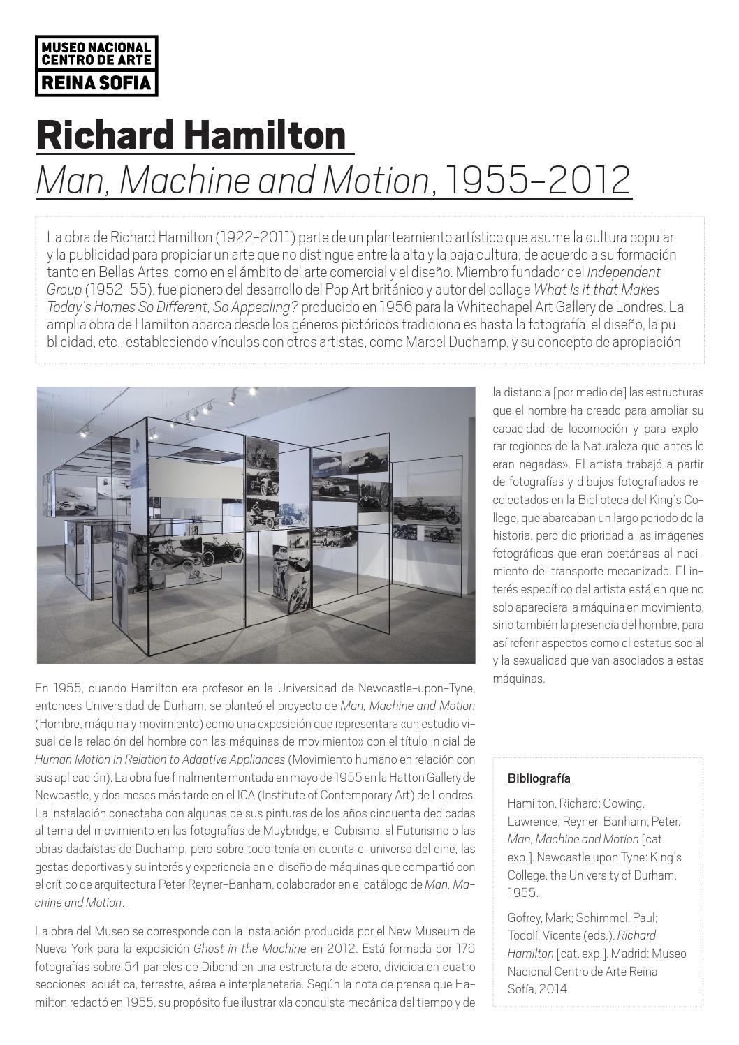 Sala 419 Richard Hamilton. Man, Machine & Motion, 1955-2012 by Museo ...