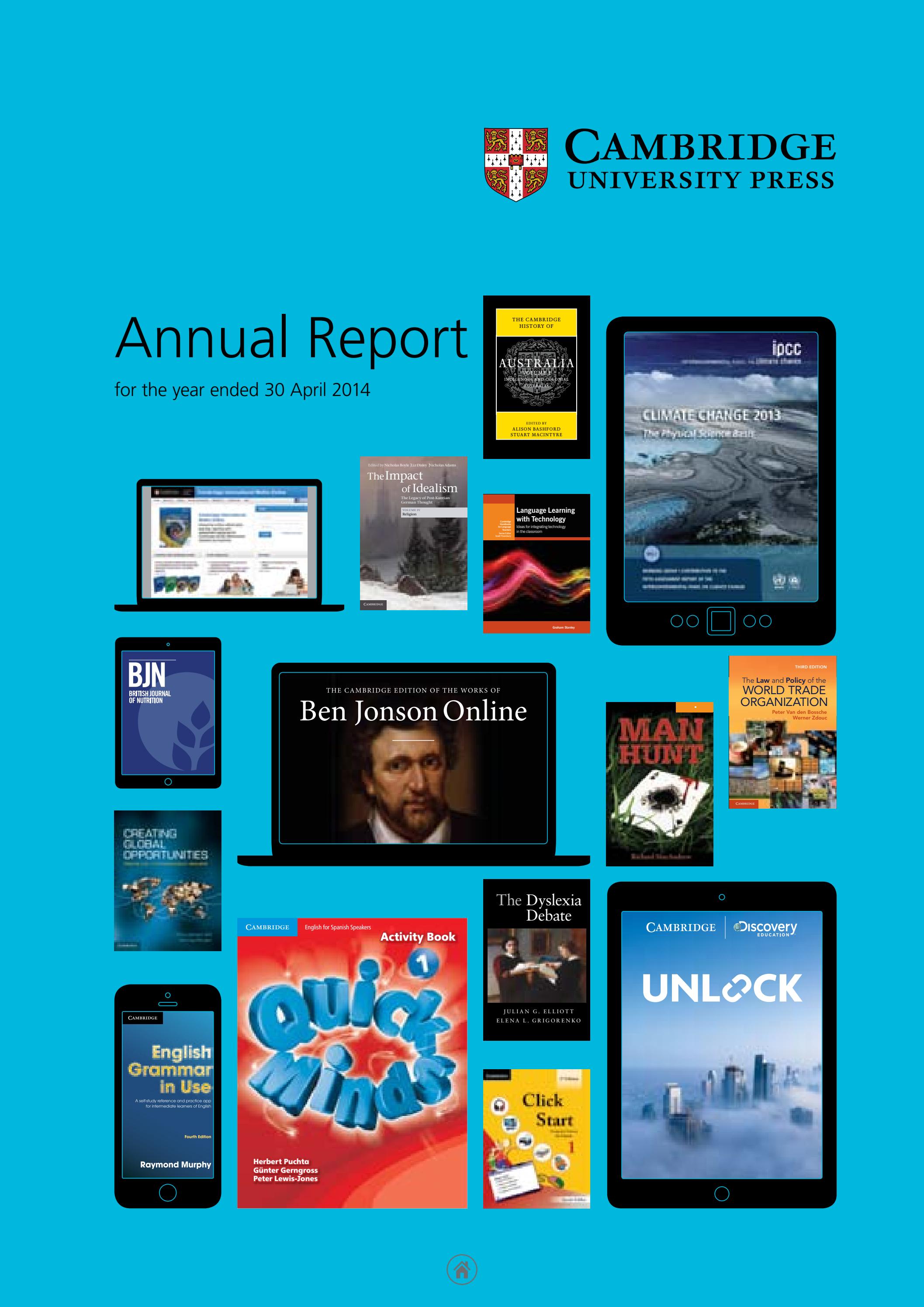 Annual Report 2014 by Cambridge University Press - Issuu