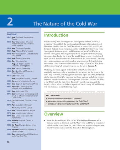Preview History for the IB Diploma (Paper 2) The Cold War: Superpower ...