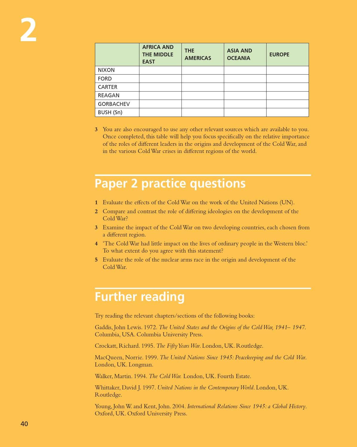 Preview History for the IB Diploma (Paper 2) The Cold War: Superpower ...