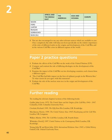 Preview History for the IB Diploma (Paper 2) The Cold War: Superpower ...