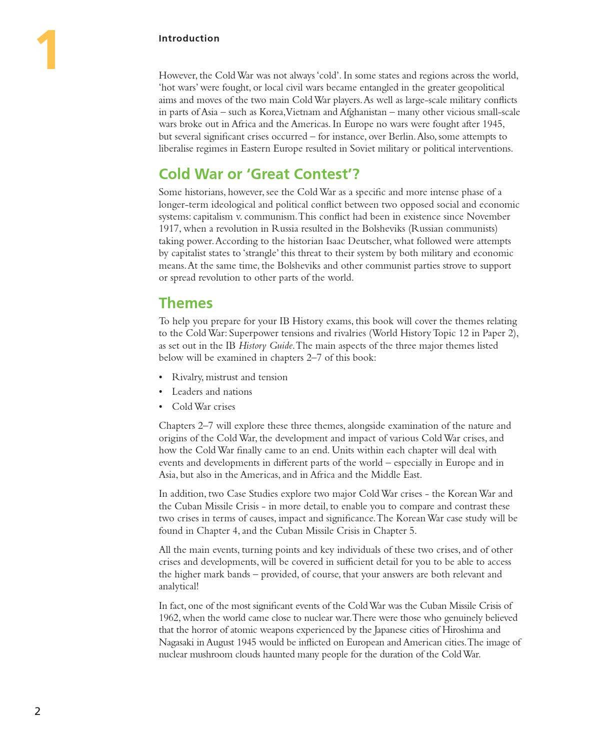Preview History for the IB Diploma (Paper 2) The Cold War: Superpower ...