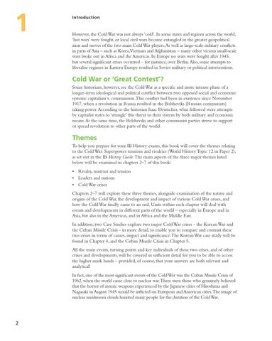 Preview History for the IB Diploma (Paper 2) The Cold War: Superpower ...