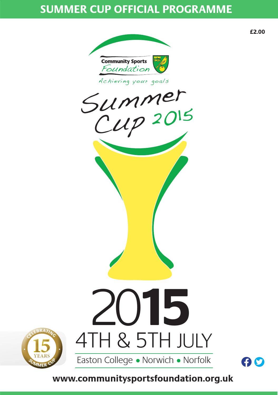 CSF Summer Cup official programme 2015 by Community Sports Foundation ...