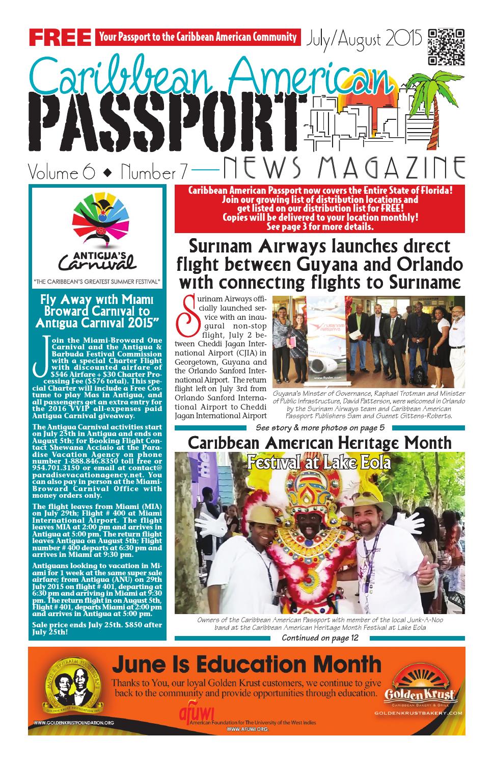 Caribbean american passport news magazine july issue by ...