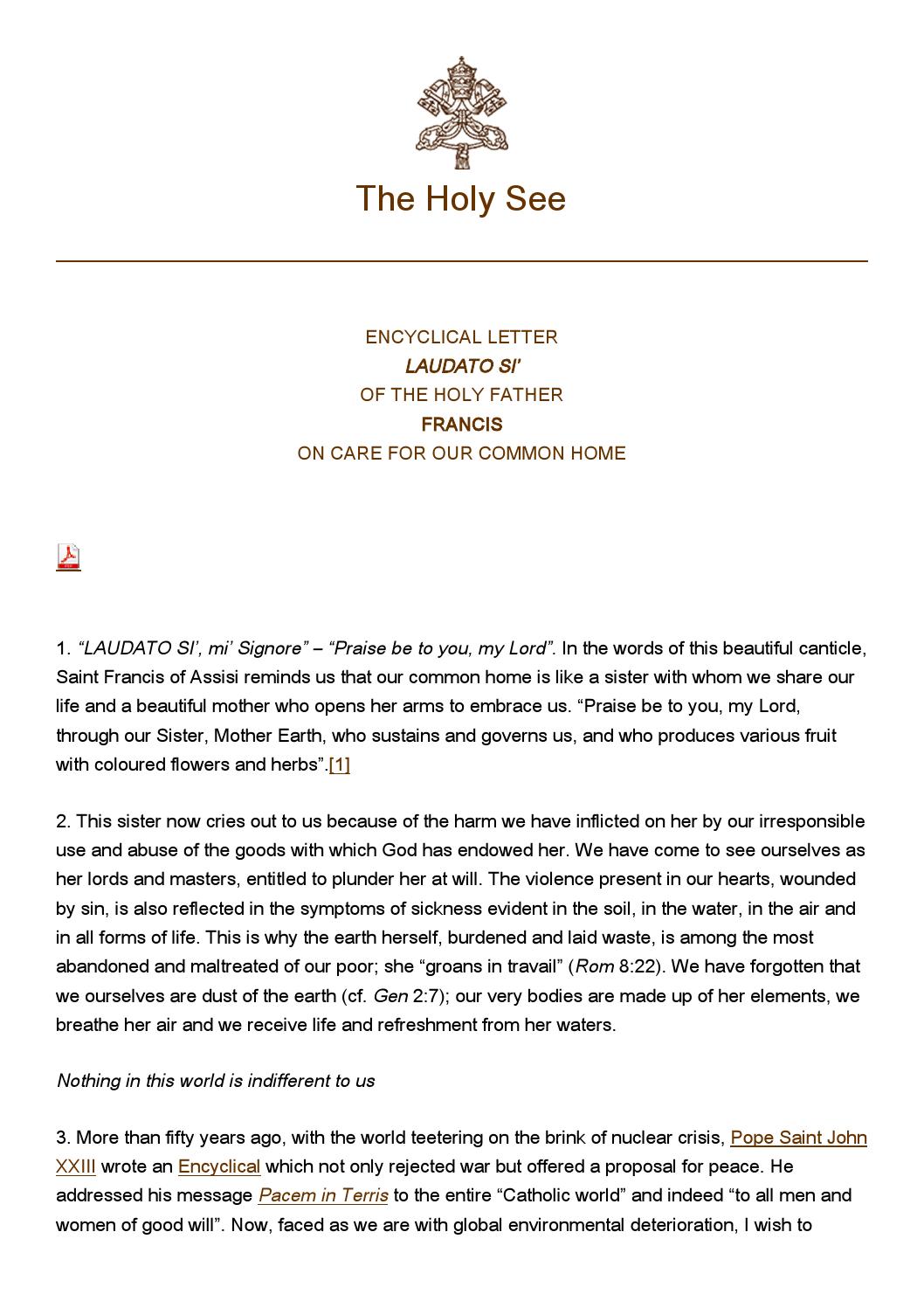 Laudeto Si english By St Mike s Immaculate Conception Parish Issuu laudeto-si-english-by-st-mike-s-immaculate-conception-parish-issuu
