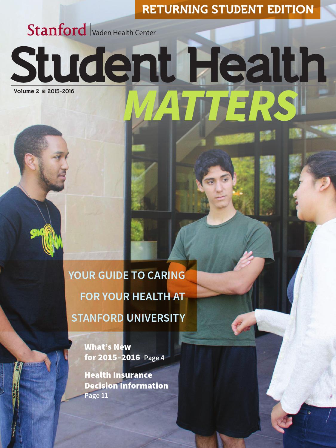 2015–16 Student Health Matters for Returning Students by Student Health ...