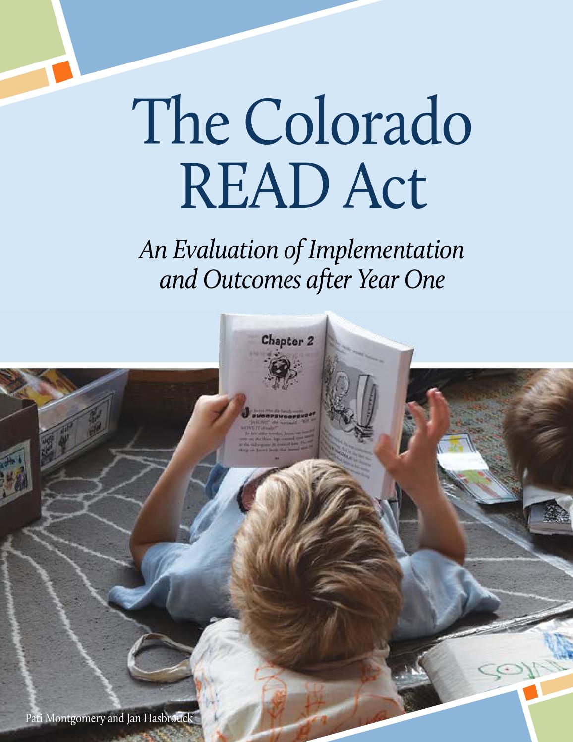 The Colorado READ Act - An Evaluation of Implementation and Outcomes ...