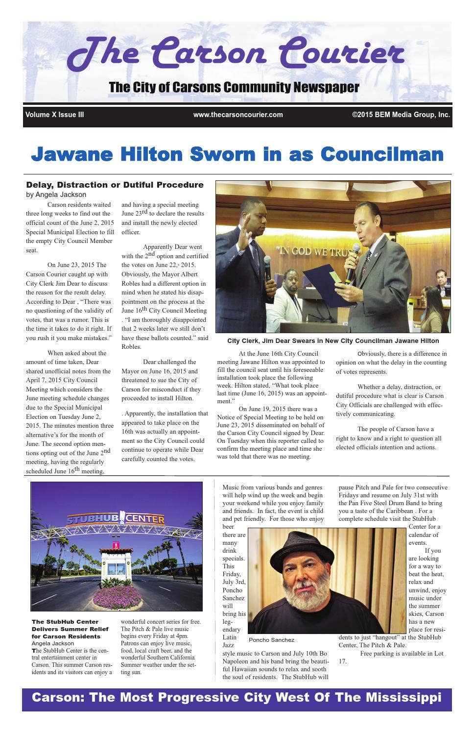 The Carson Courier July 3, 2015 by James Thomas Sr. - Issuu