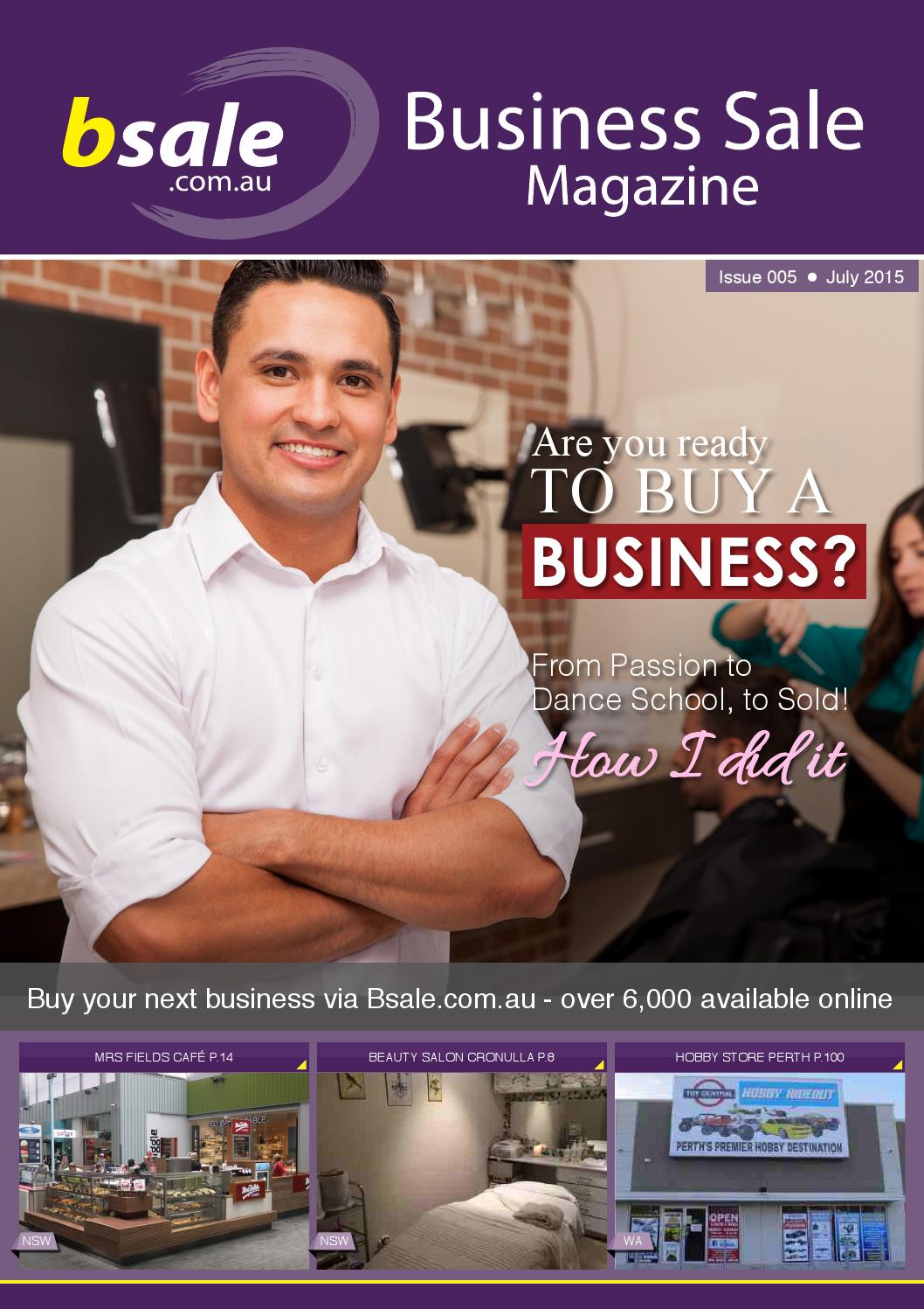 BSALE - Business Sale Magazine JULY 2015 by BSALE Australia - Issuu
