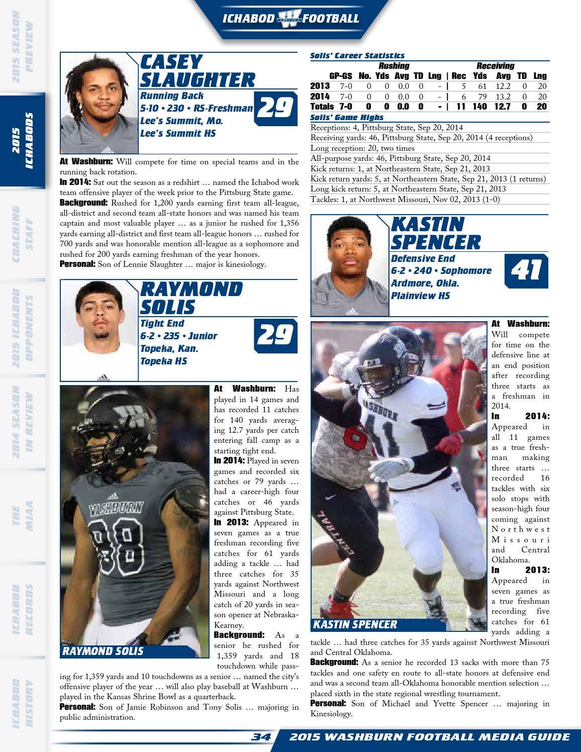 2015 Washburn Ichabod Football Media Guide by Washburn Athletics - Issuu
