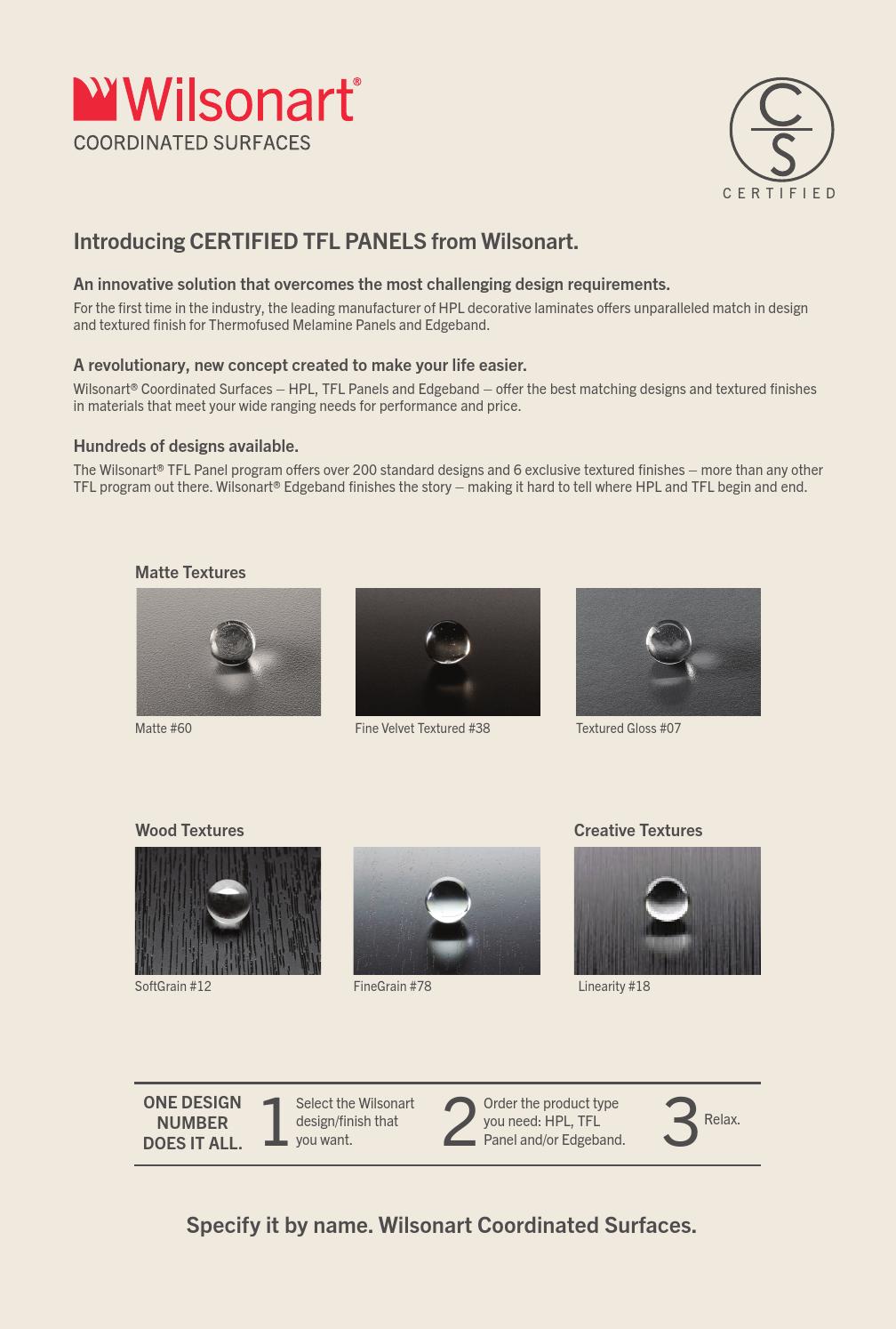 Wilsonart® Coordinated Surfaces Certified Panels Brochure by Wilsonart ...