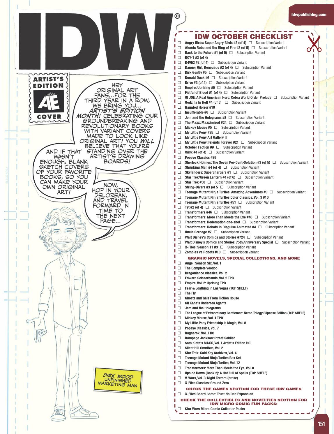 IDW Publishing's Diamond Previews for October 2015 by IDW Publishing ...