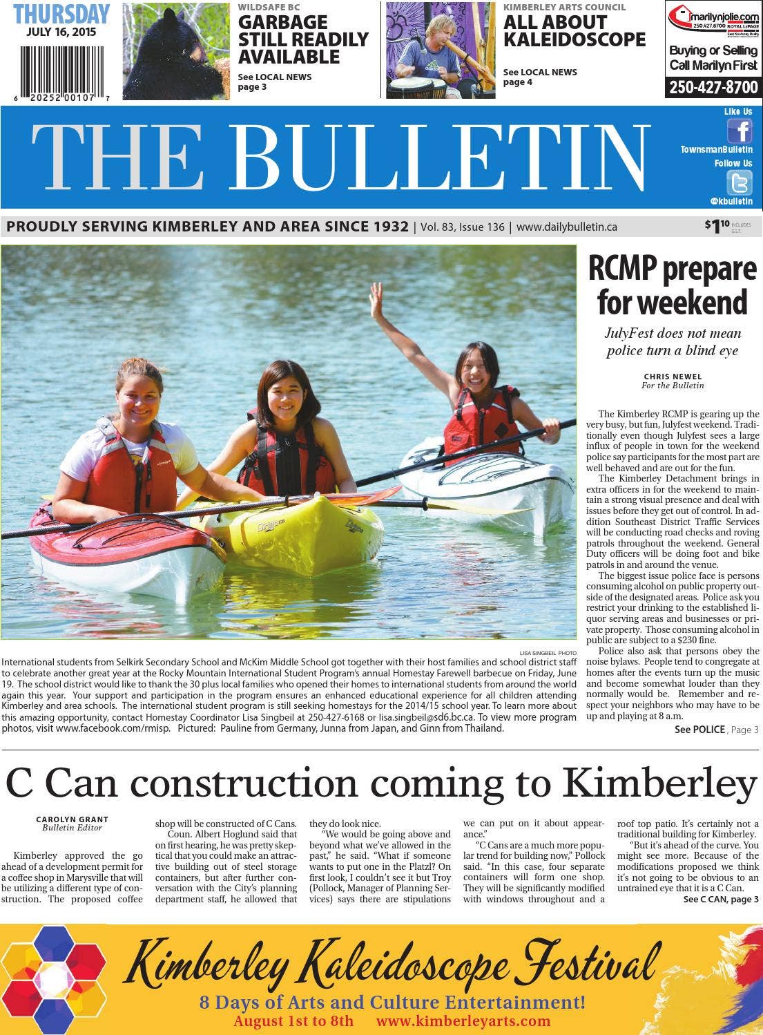 Kimberley Daily Bulletin, July 16, 2015 by Black Press Media Group - Issuu