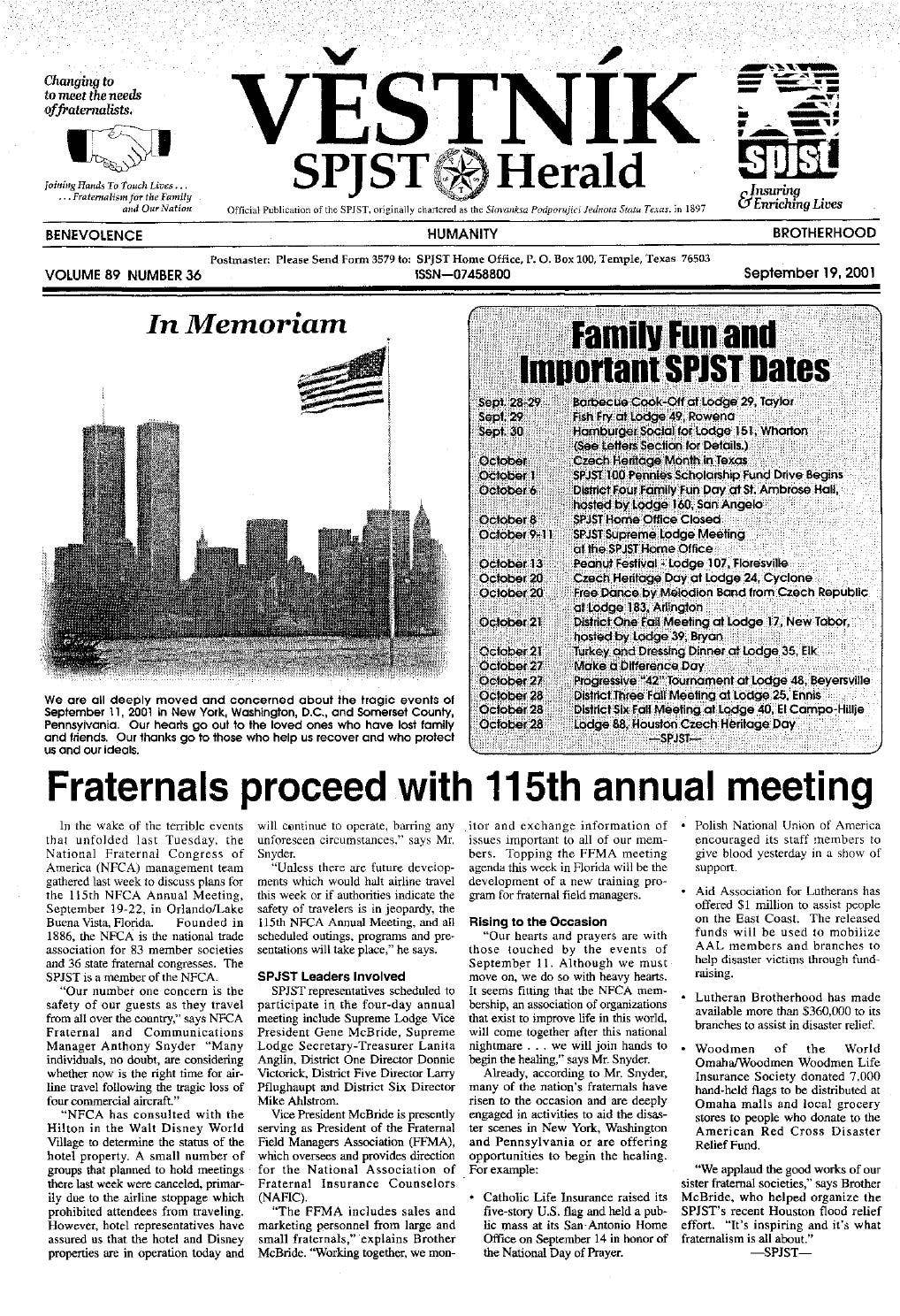 Vestnik 2001 09 19 by SPJST - Issuu