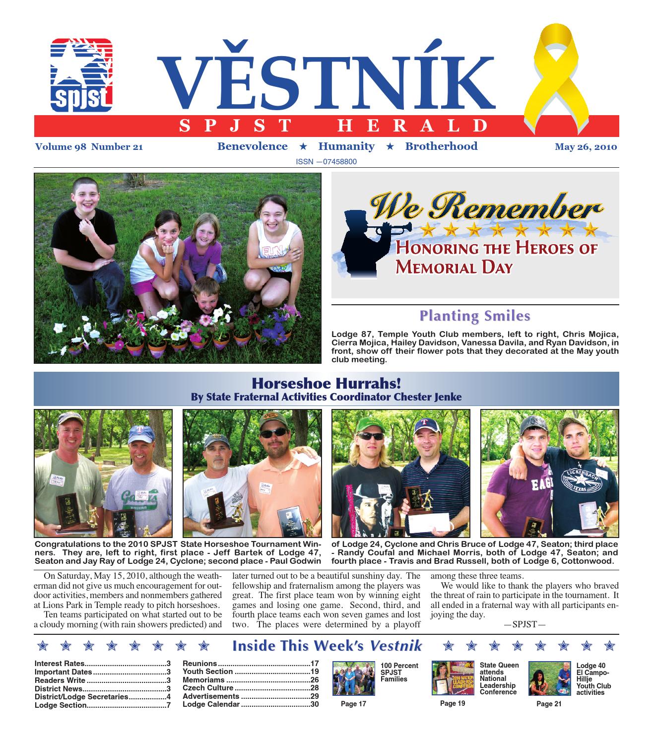 Vestnik 2010 05 26 by SPJST - Issuu