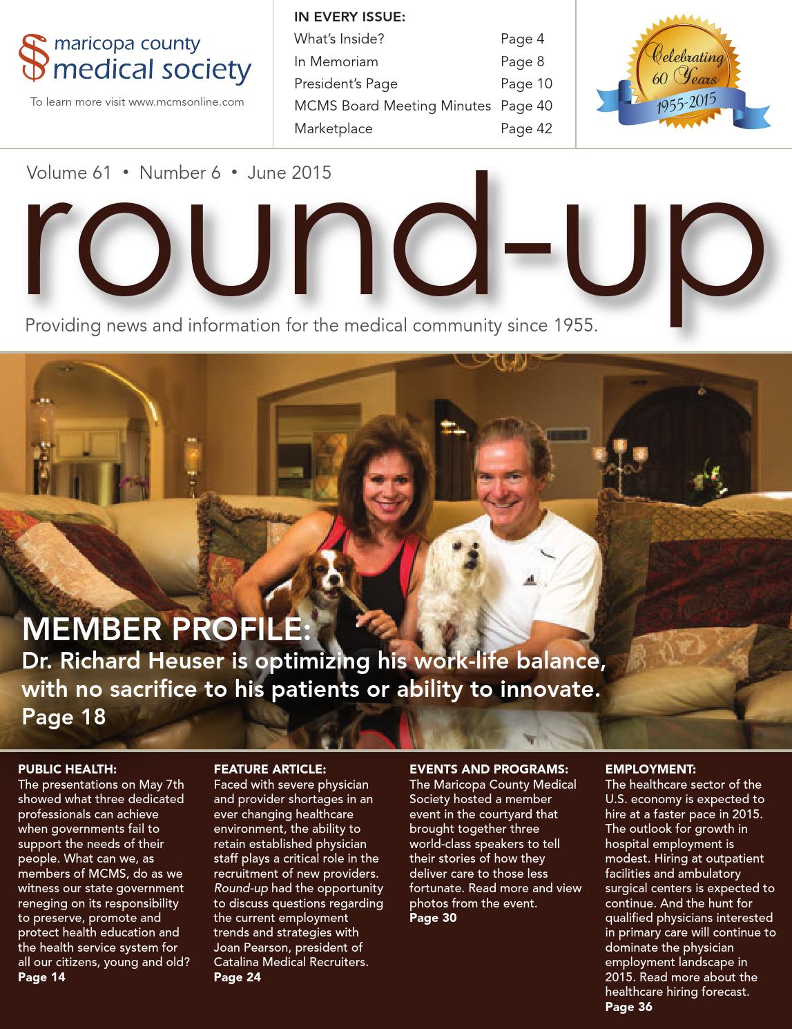 Round-up Magazine June 2015 by Maricopa County Medical Society (MCMS ...