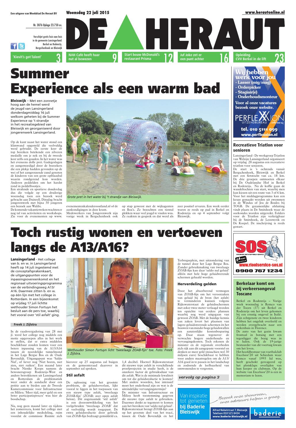 De Heraut week 30 2015 by Nieuwsblad De Heraut - Issuu