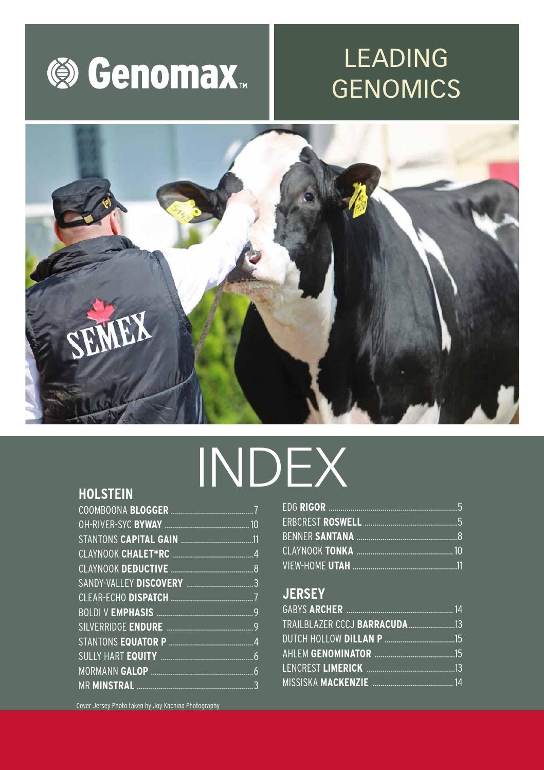Semex - July 2015 Australia Genomax Catalogue by Semex - Issuu