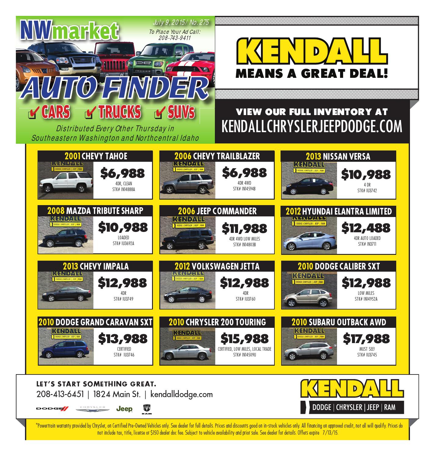 Auto Finder, July 9, 2015 by Lewiston Tribune - Issuu
