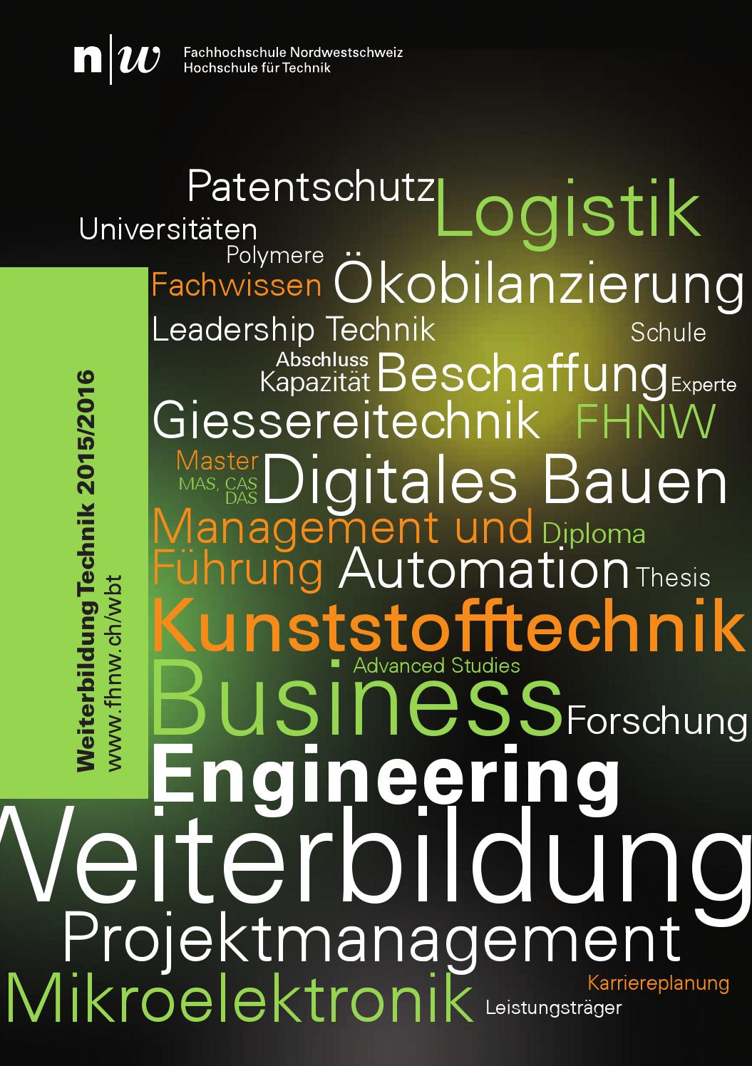 Weiterbildung an der Hochschule für Technik FHNW by Fachhochschule ...